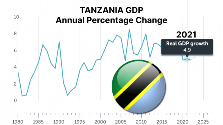 Tanzania GDP Grew by +4.9% in 2021 - TanzaniaInvest